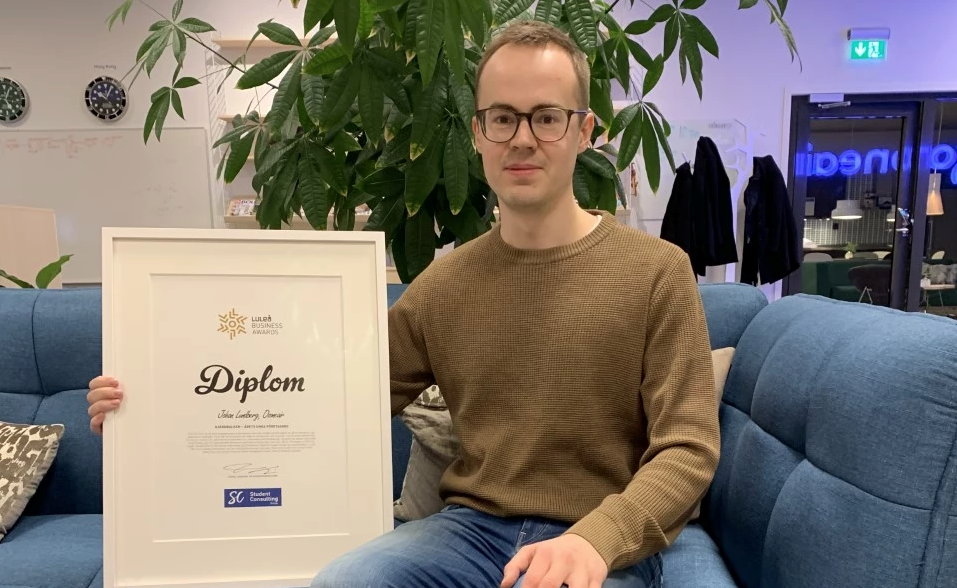 Johan Lundberg blev Årets unga företagare