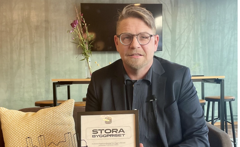 Johan Larsson vinner stora Byggpriset